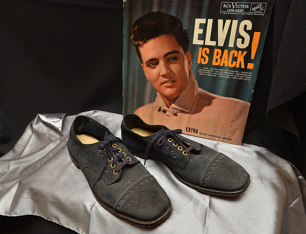 Elvis Presley's Real Blue Suede Shoes Were Sold in an Auction